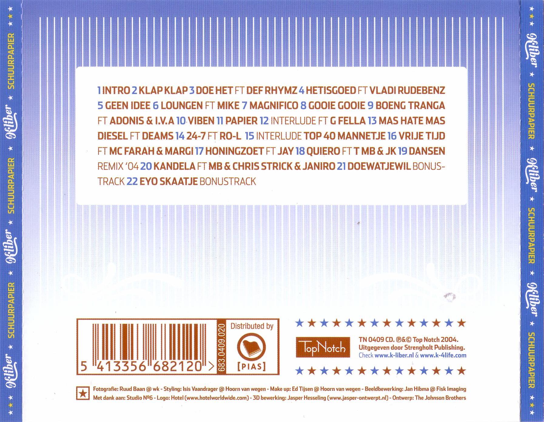 K Liber Schuurpapier : Back | CD Covers | Cover Century | Over 1.000. ...